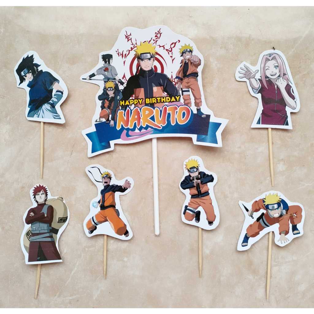 Naruto theme cake topper birthday cake decoration | Shopee Malaysia