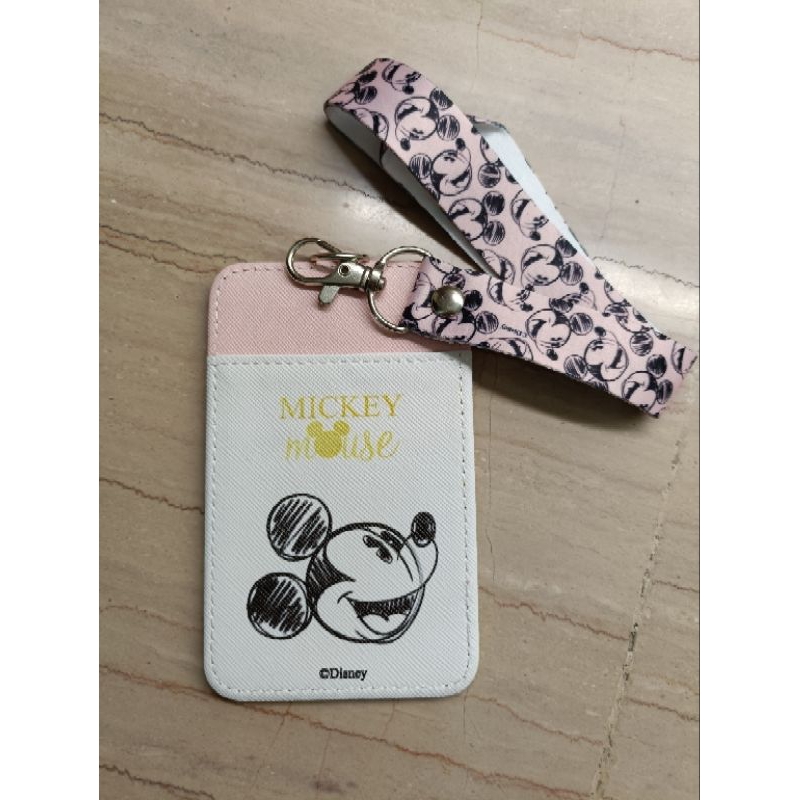 Disney Mickey Mouse Pink id card Lanyard / name tag holder / id card ...