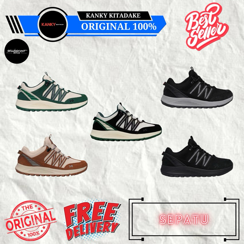 Original 100% Kanky Kitadake Shoes - All Black / Charcoal / Brown Sugar ...