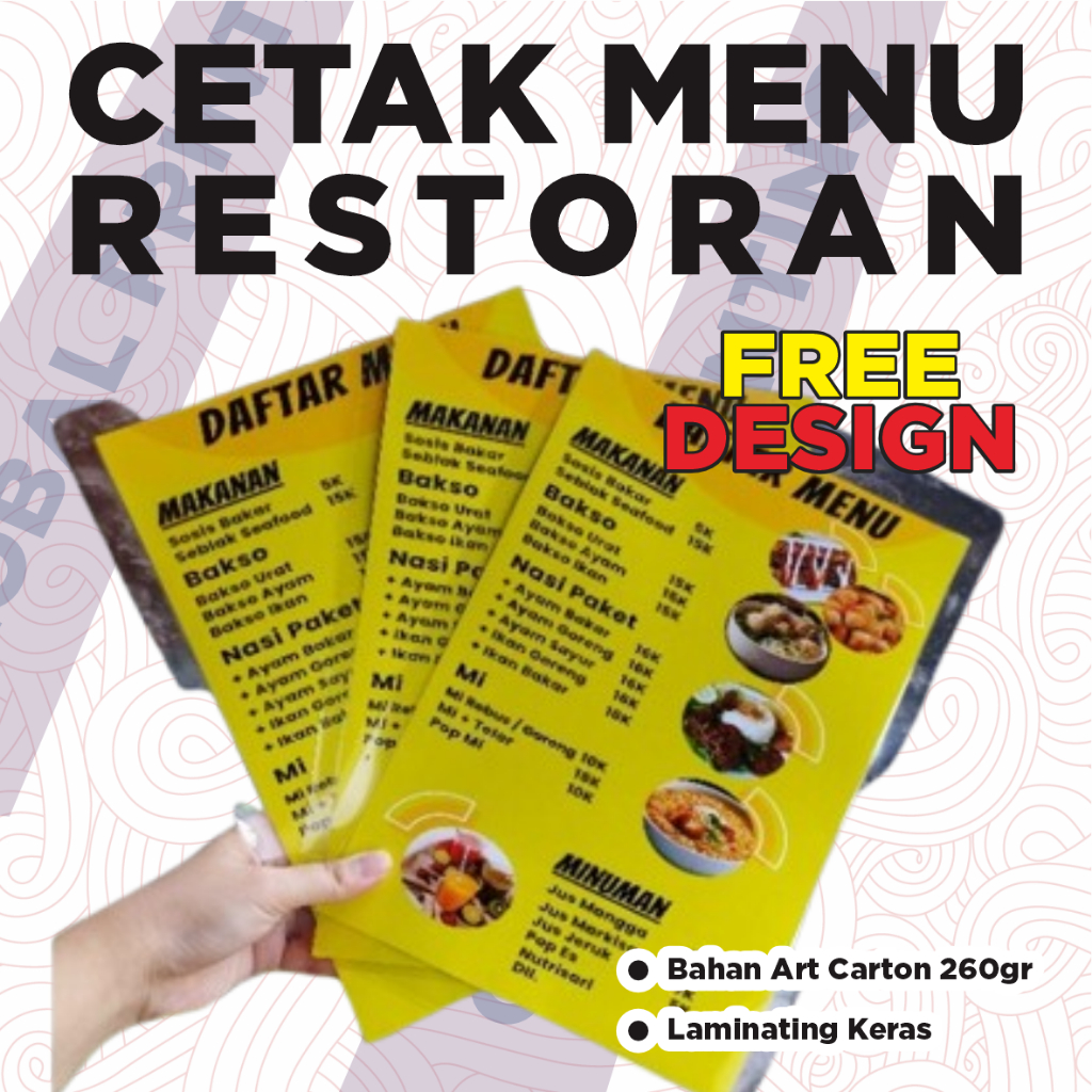 Print Custom Restaurant Menus - FREE DESIGN | Shopee Malaysia