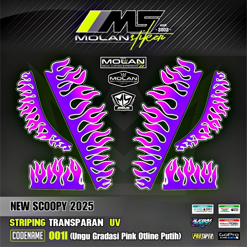 UNGU Decal Sticker Striping Transparent Variations Uv New Scoopy 2025 ...