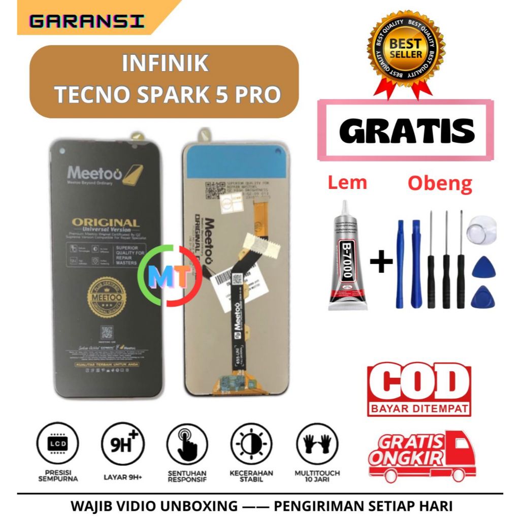 Lcd Touchscreen INFINIK TECNO SPARK 5 PRO FREE Glue + Screwdriver / Lcd Touchscreen INFINIK ...