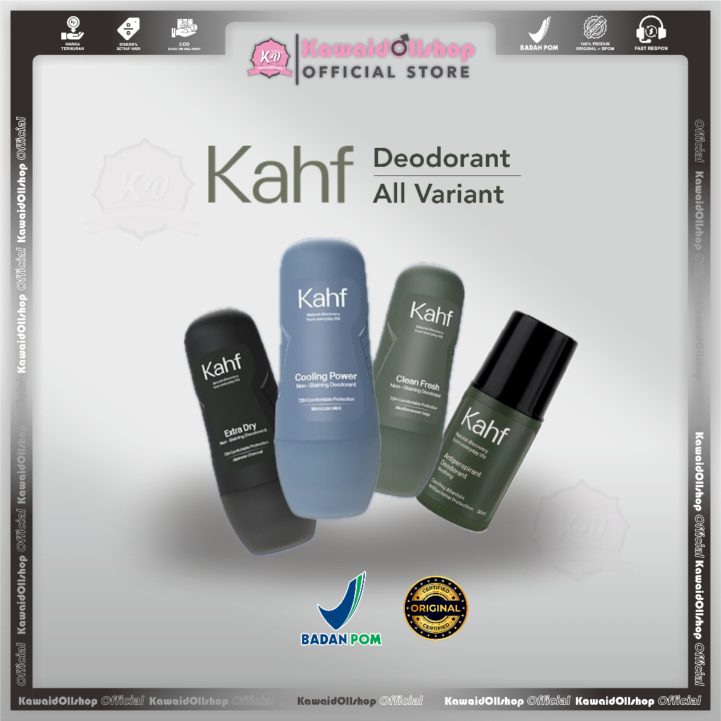 Kahf Antiperspirant Deodorant Roll On All Variant 45ml | Shopee Malaysia