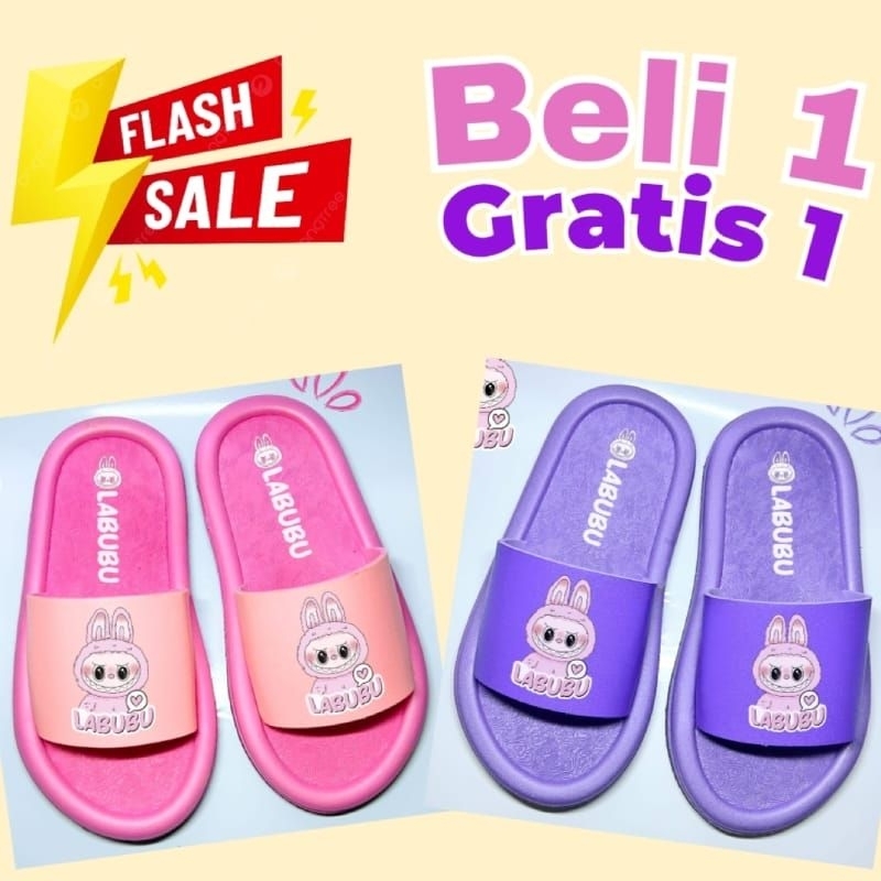 Labubu Girls' Slop Sandals Viral | Shopee Malaysia