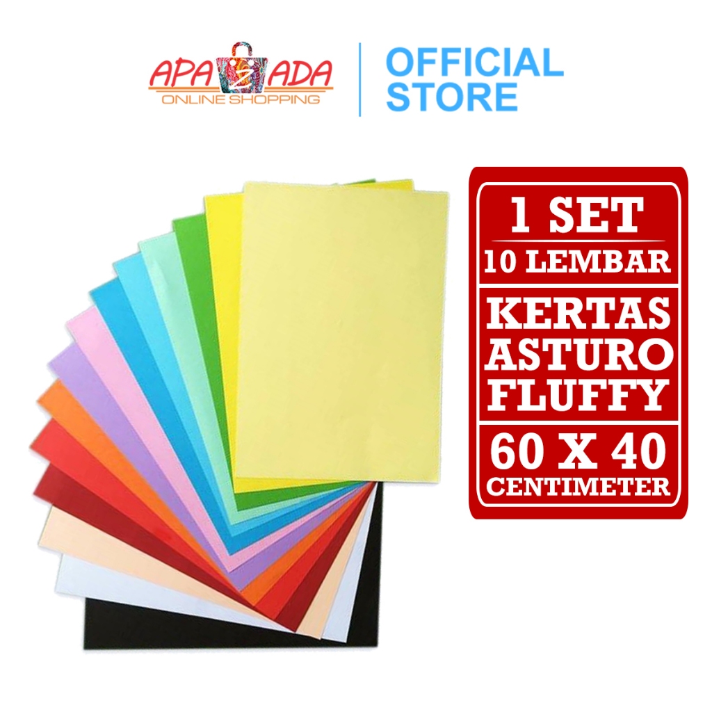 Apazada - Asturo Fluffy Paper 60 x 40 Cm [10 Sheets] / Color Fluffy ...