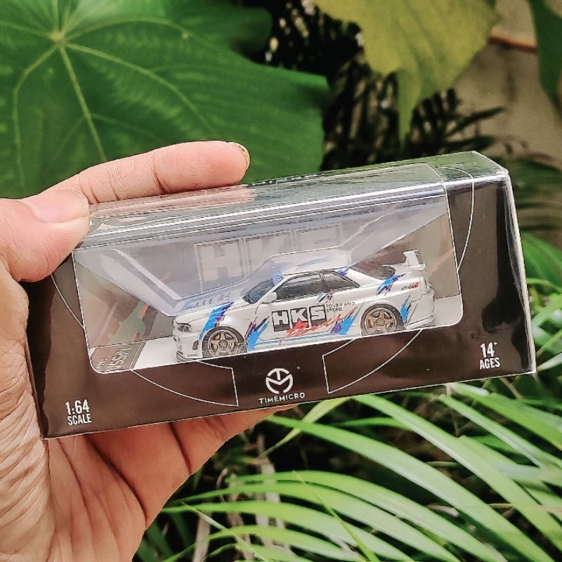 Time Micro Nissan Skyline GT-R R34 HKS White (Non Figure) | Shopee Malaysia