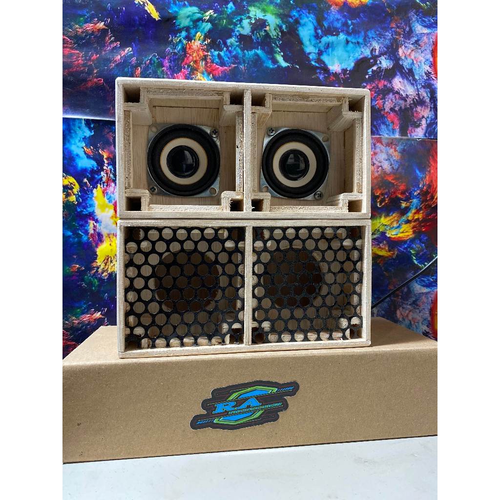Double 2 inch planar box / miniature sound system box / miniature sound ...