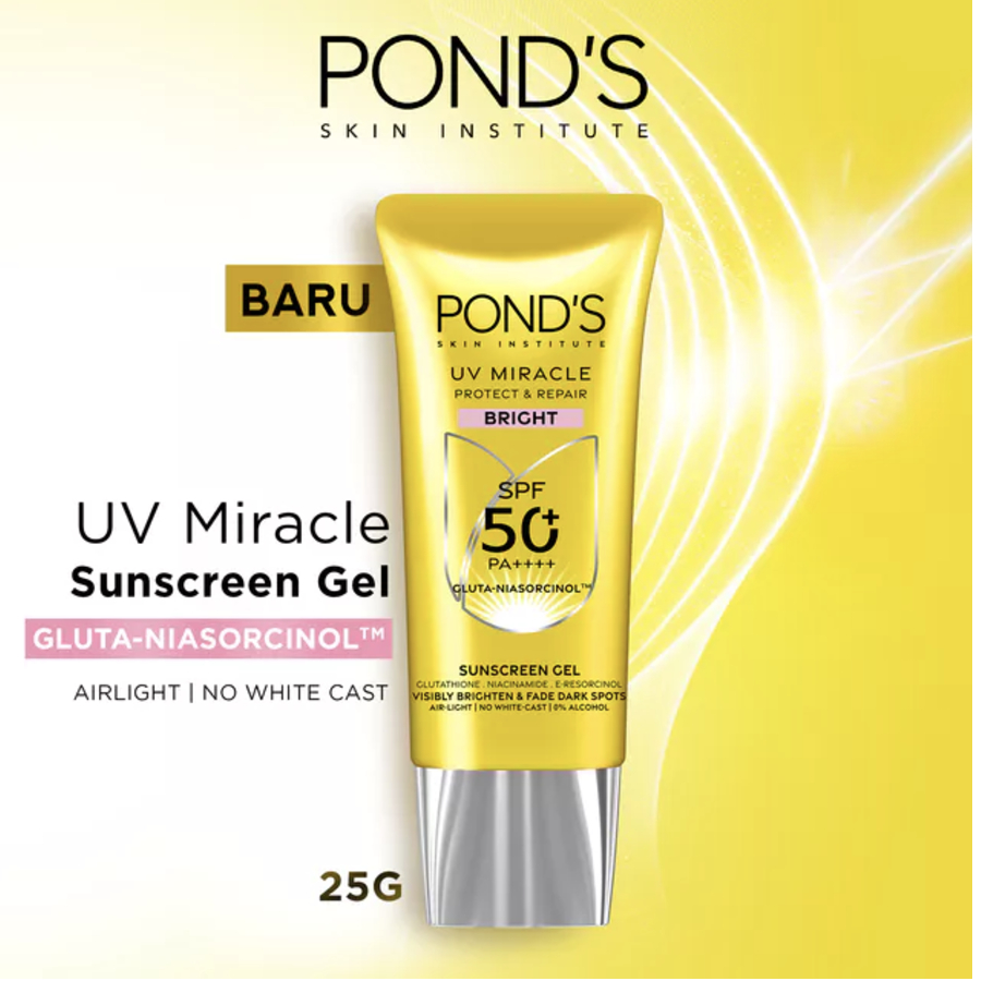 Ponds UV Miracle Protect & Repair BRIGHT Sunscreen Gel - 25 grams (NEW) | Shopee Malaysia