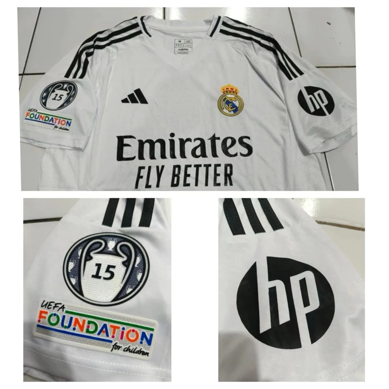 Not (FULL PATCH UCL 15) JERSEY MADRID HOME PATCH UCL 2025 GRADE ORI | Shopee Malaysia