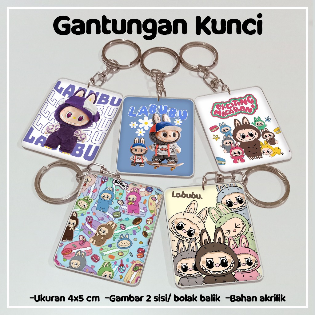 GANTUNGAN Labubu key chain - The Monsters character key chain | Shopee ...