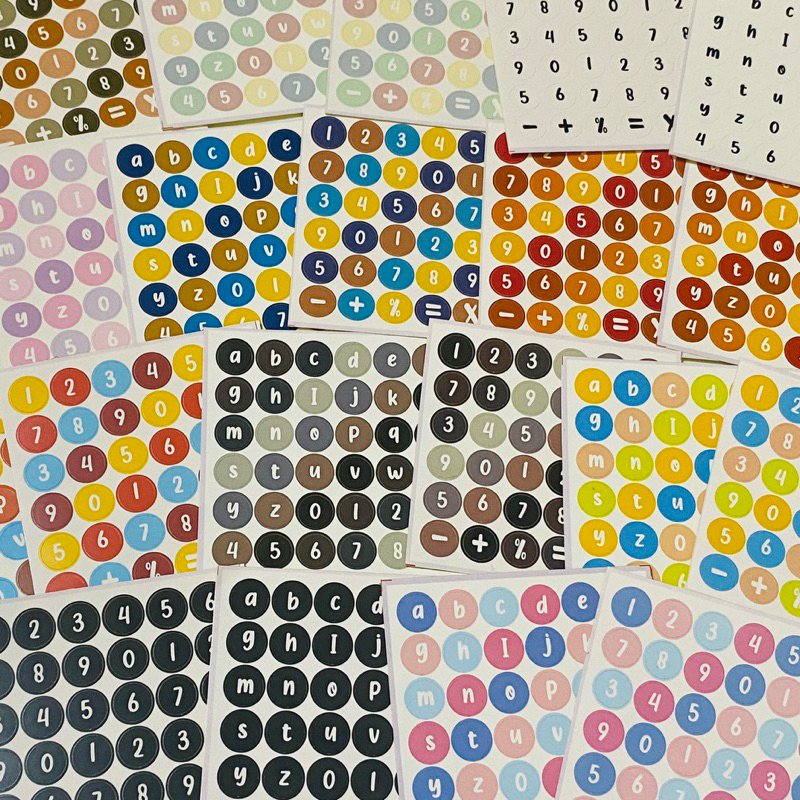 Aesthetic alphabet Sticker Lowercase Letters and Numbers / stiicker ...