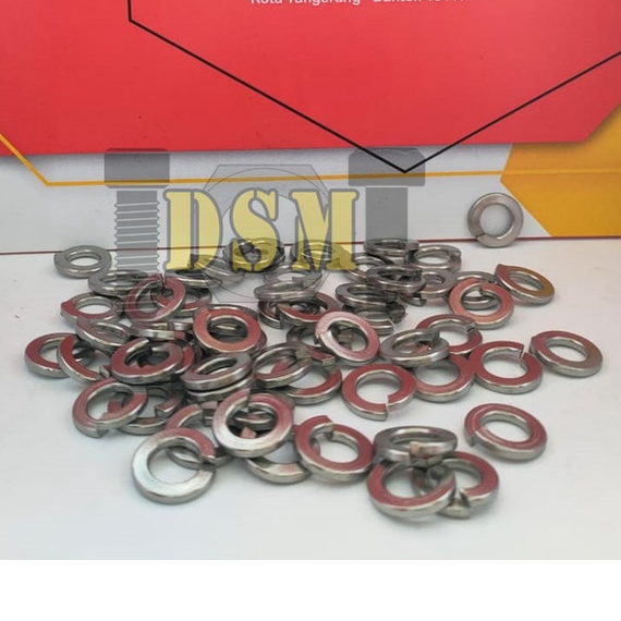 (100pcs) Ss 304 / Ring Per M3 Ver / DIN 127 Spring Washer Stainless ...