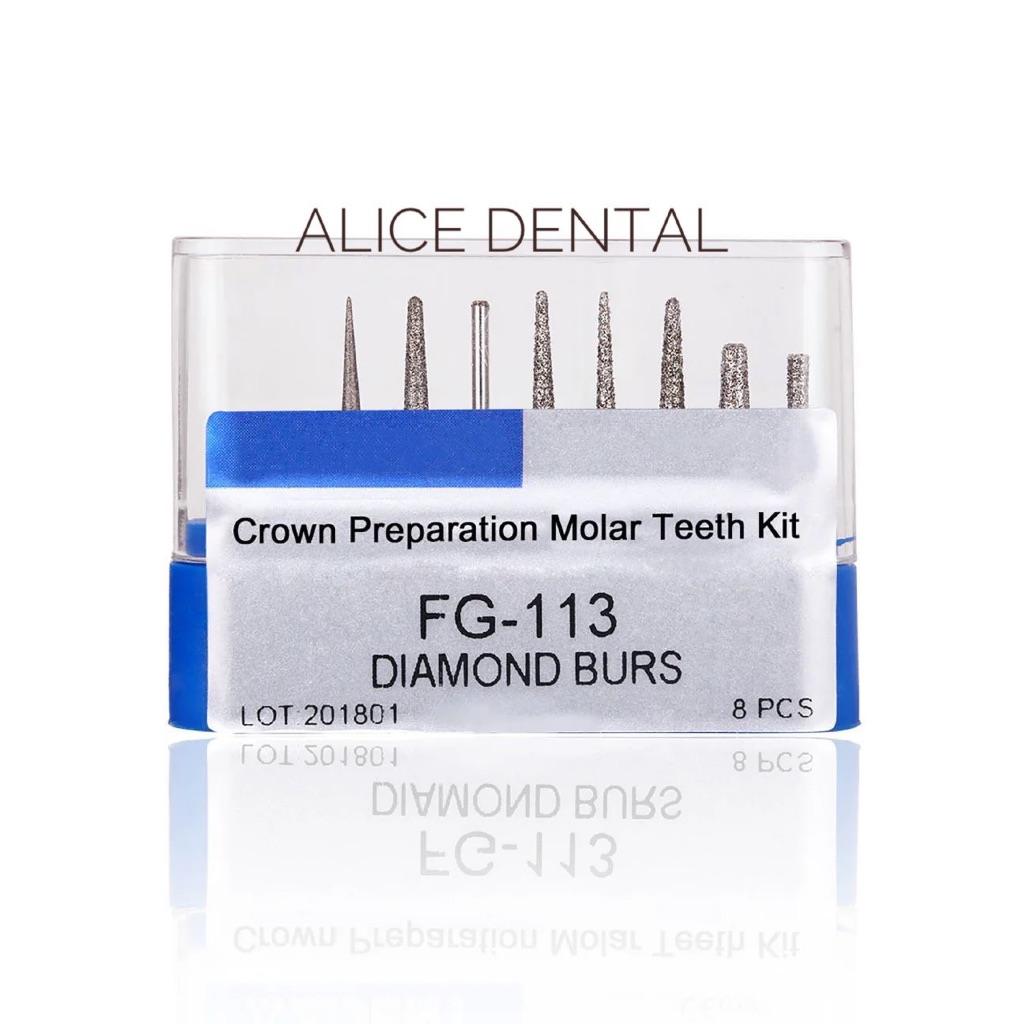 Fg-113 FG113 FG 113 DENTAL diamond bur crown preparation molar teeth ...