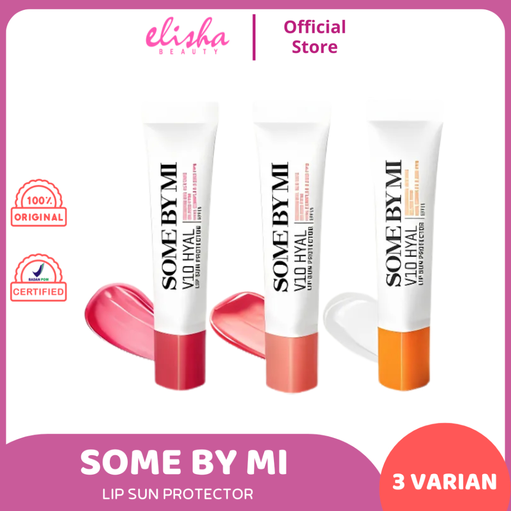Some BY MI V10 Lip Sun Protector all color CLEAR+ROSY+BERRY | Shopee ...