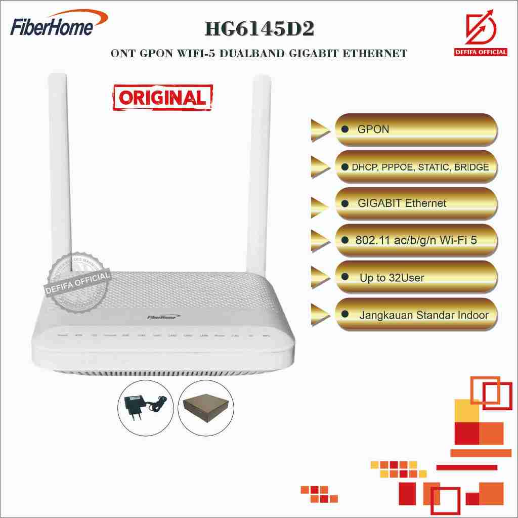 Ftth Modem Wireless WIFI Router Fiberhome HG6145D2 GPON ONT ONU ...