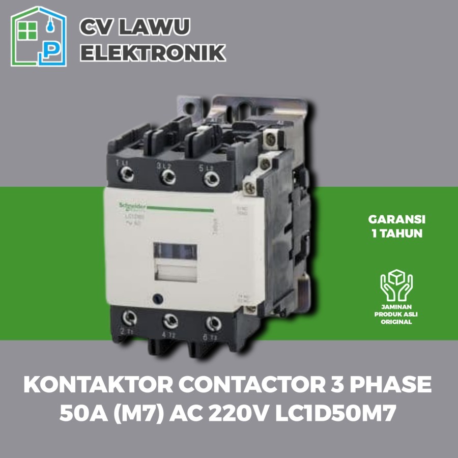 Schneider Contactor 3 Phase 50A (M7) AC 220V LC1D50M7 | Shopee Malaysia