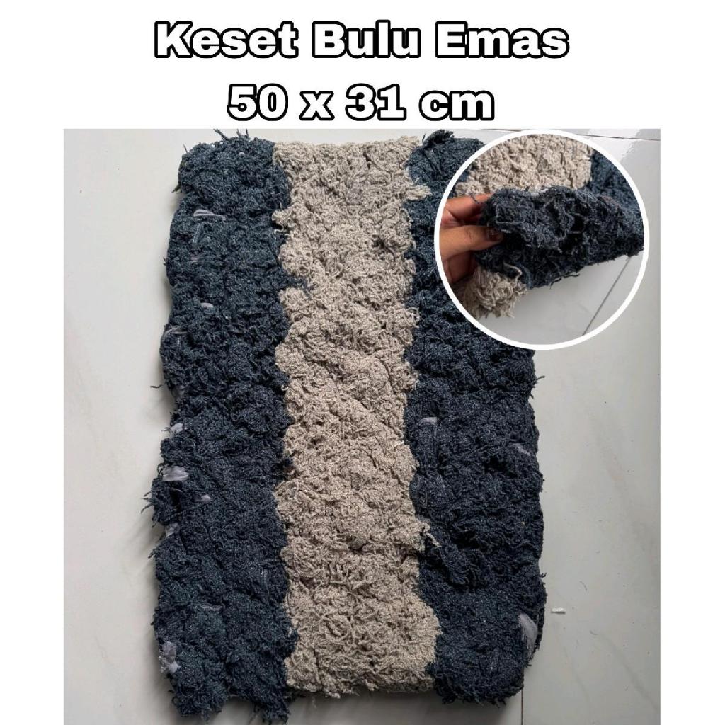 Gold feather mat measuring 50cm x 31cm | Shopee Malaysia