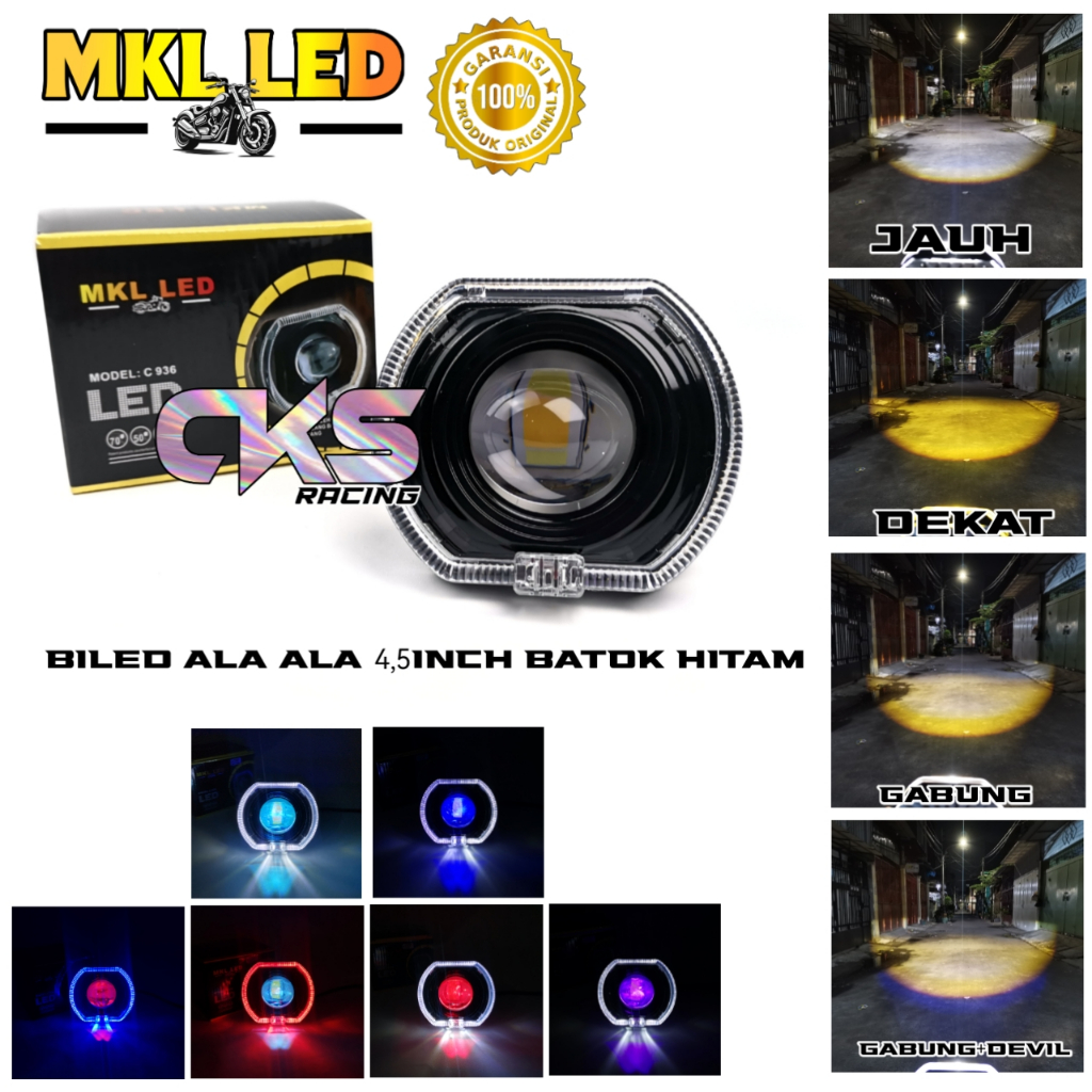 Projie Biled Lamp 4.5 Inch Gen 3 Body Black High Low Cut Off Universal ...