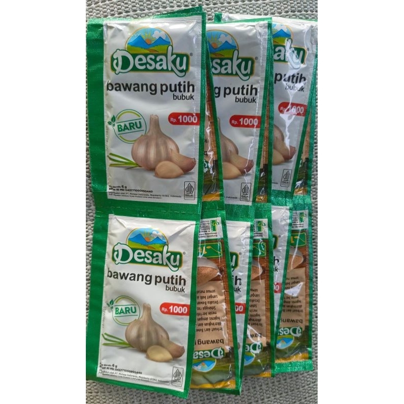 PUTIH Desaku GARLIC POWDER//BAWANG WHITE POWDER DESAKU @6 gr 1 RENCENG ...