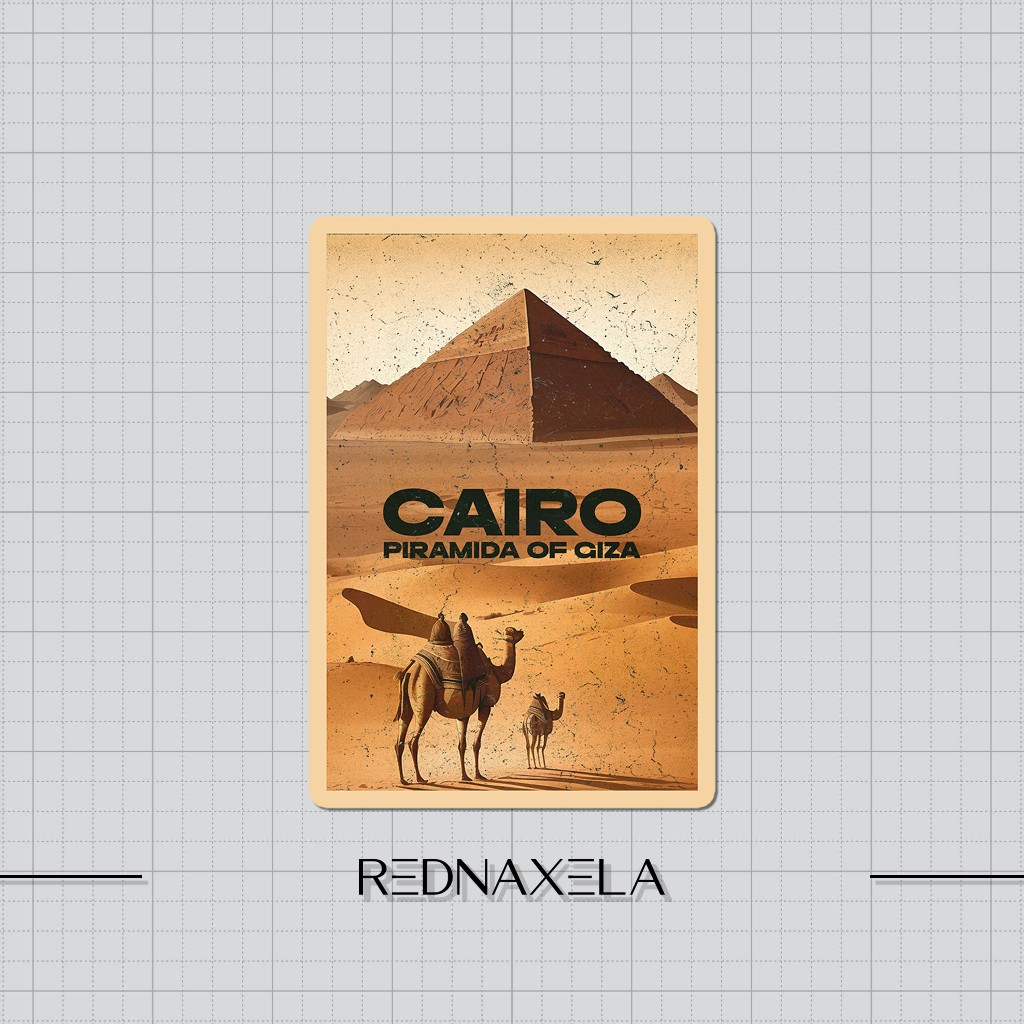 Cairo Country Vinyl Sticker Suitcase Sticker Outdoor Travel Sticker ...