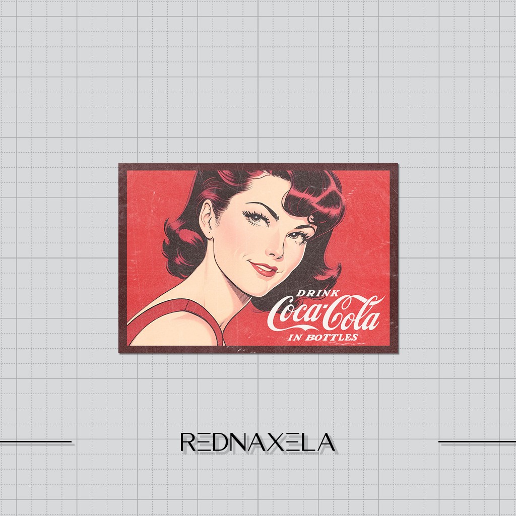 Coca Cola Retro Vinyl Sticker Outdoor Suitcase Sticker Waterproof ...