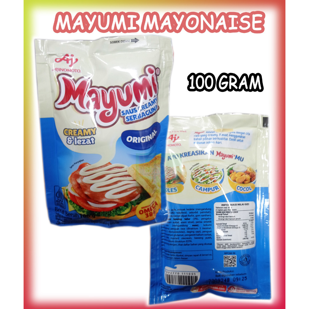 Mayumi Mayonnaise Multi-Purpose Creamy Sauce 100 Gram Pack | Shopee ...