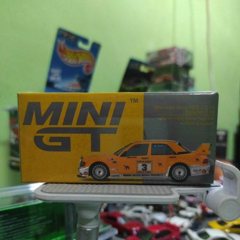 Mini GT "Mercedes-Benz 190E Evolution II" 1990 Yellow "Camel ...