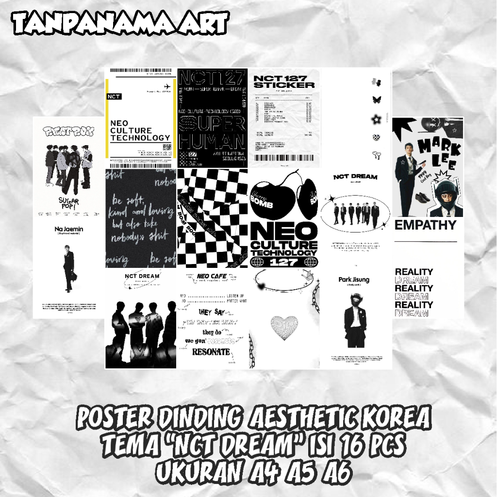 HIASAN DINDING Walldecor 16pcs Korean style "NCT DREAM" / Korean style wall decoration / Korean ...