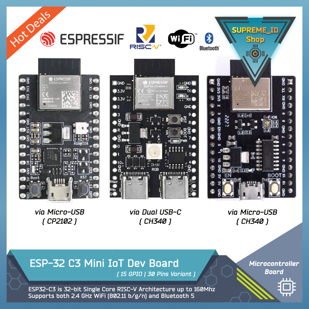 Esp32 C3 Mini Risc V 32 Bit Espressif Microcontroller Soc Iot Wifi 1410