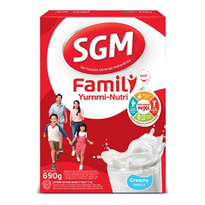 Sgm Family Yummi Nutri Vanilla Creamy Family Milk Powder 690 g | Shopee ...