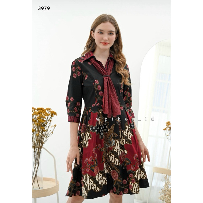 MERAH Women's batik scarf dress with 3 sleeves,/ 4 trendy batik dress ...