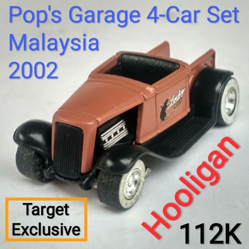 Hot Wheels Pops Garage 4 Car Set Hooligan Target Exclusive Rubber Tires ...
