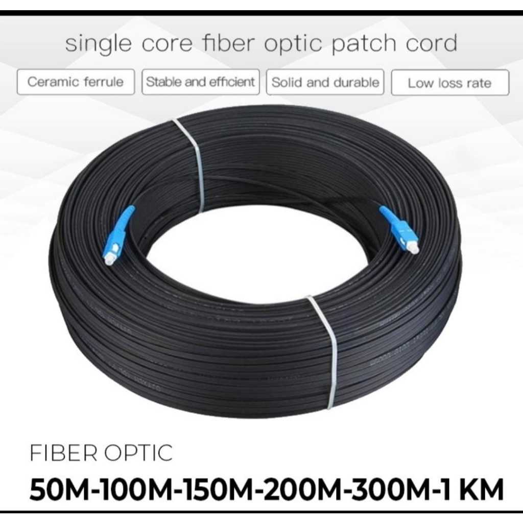 Fo fiber optic cable 150m 150meter precon 1 core SC UPC dropcore FTTH ...