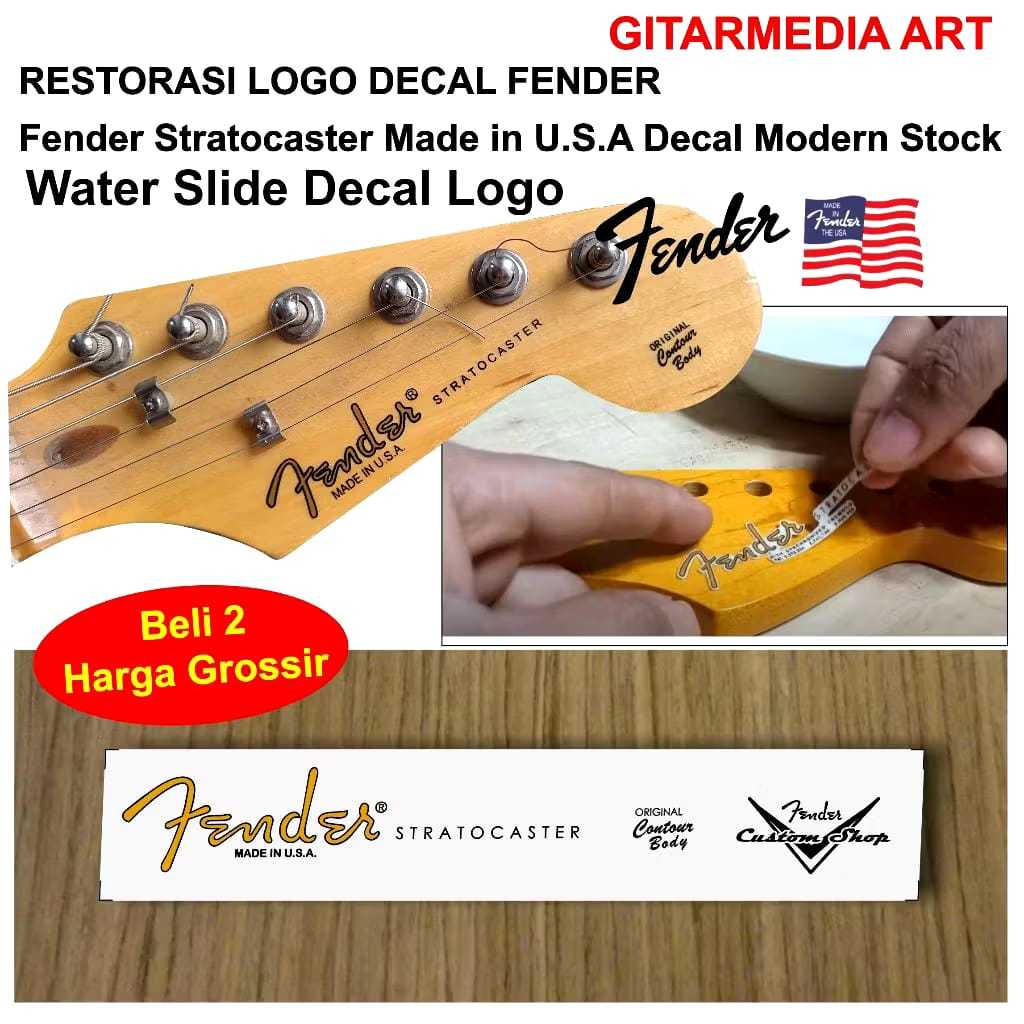 Fender stratocaster logo made in USA fender Guitar logo USA | Shopee Malaysia