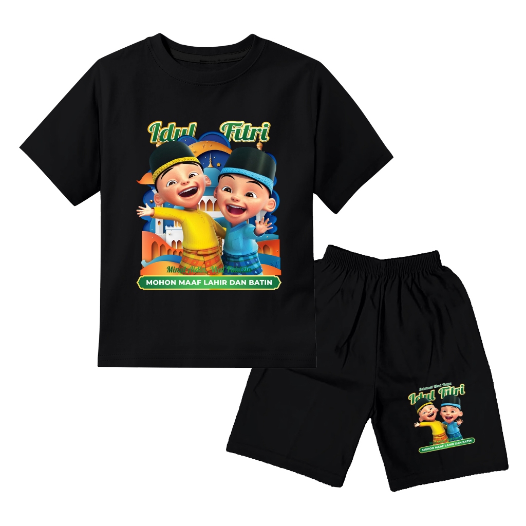 KATUN Boys' t-shirt set with upin ipin idul fitri ramadhan motif aged 1 ...