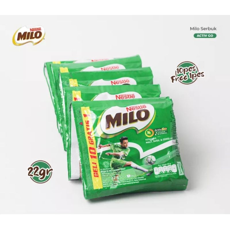 Milo ACTIV-GO Chocolate Milk Renceng contains 10 pcs 22 grams / Milo ...
