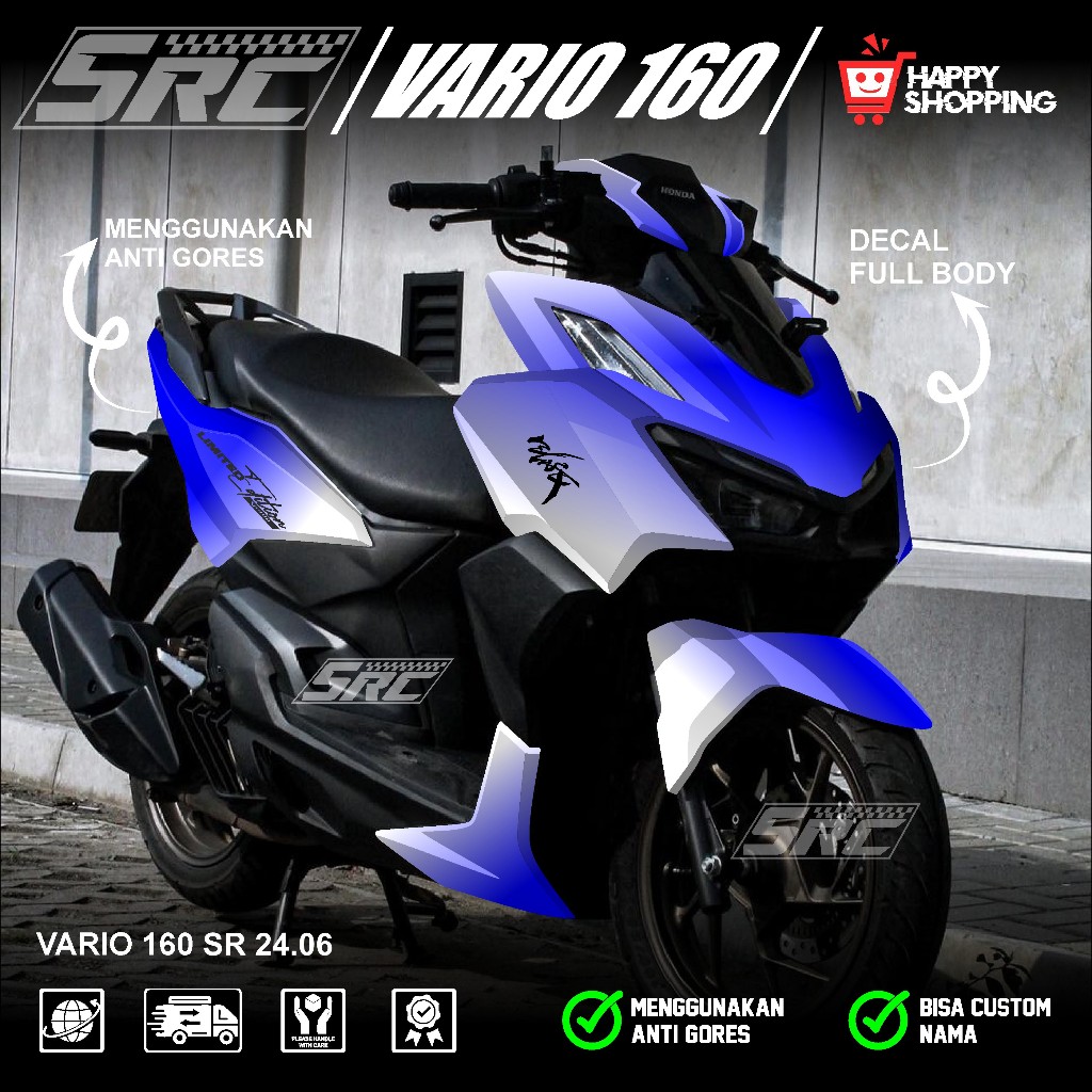 PUTIH Full body Decal Sticker Honda Vario New 160 2022 2023 2024 2025 Full body Sticker Honda ...