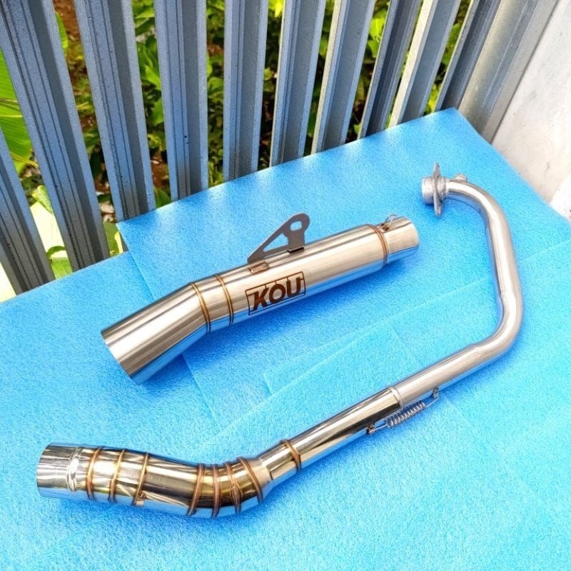 Kou Super stainless 1set open pipe Tmx 125 155 Skygo 125 175 Rusi tc ...