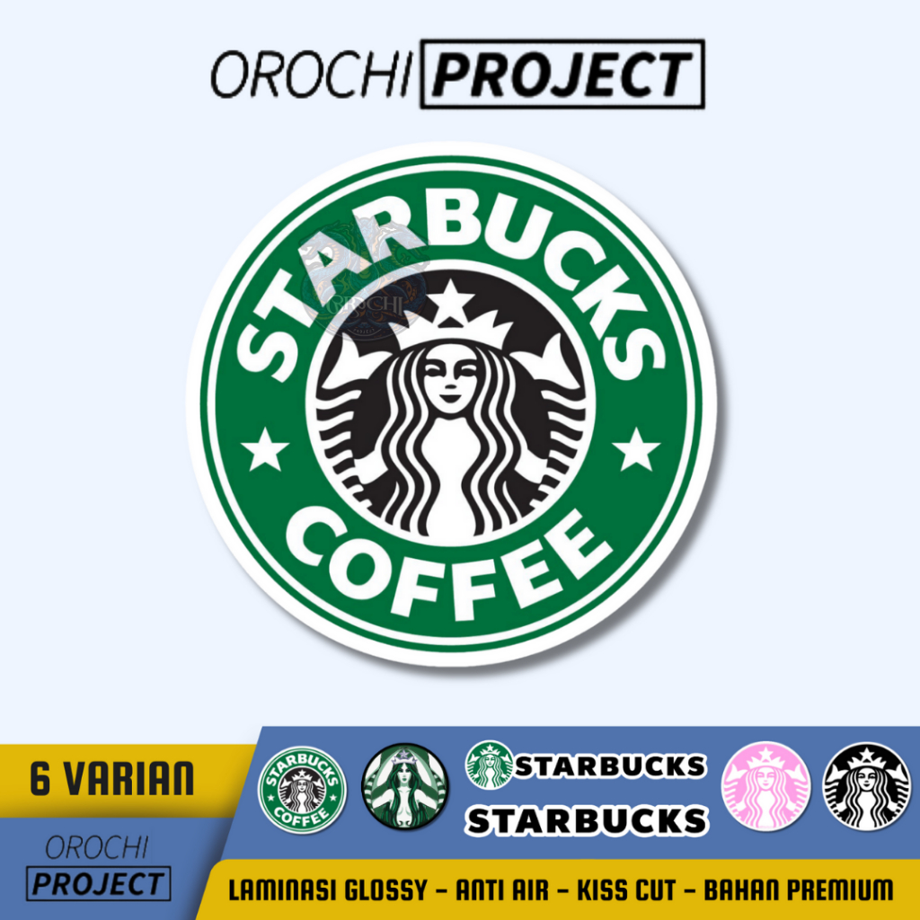 STARBUCKS Brand Logo Sticker Vinyl Glossy Waterproof HP Laptop Tumbler ...