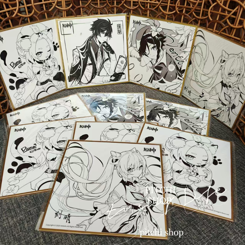 Official Genshin Impact illustration Shikishi Merchandise Original From ...