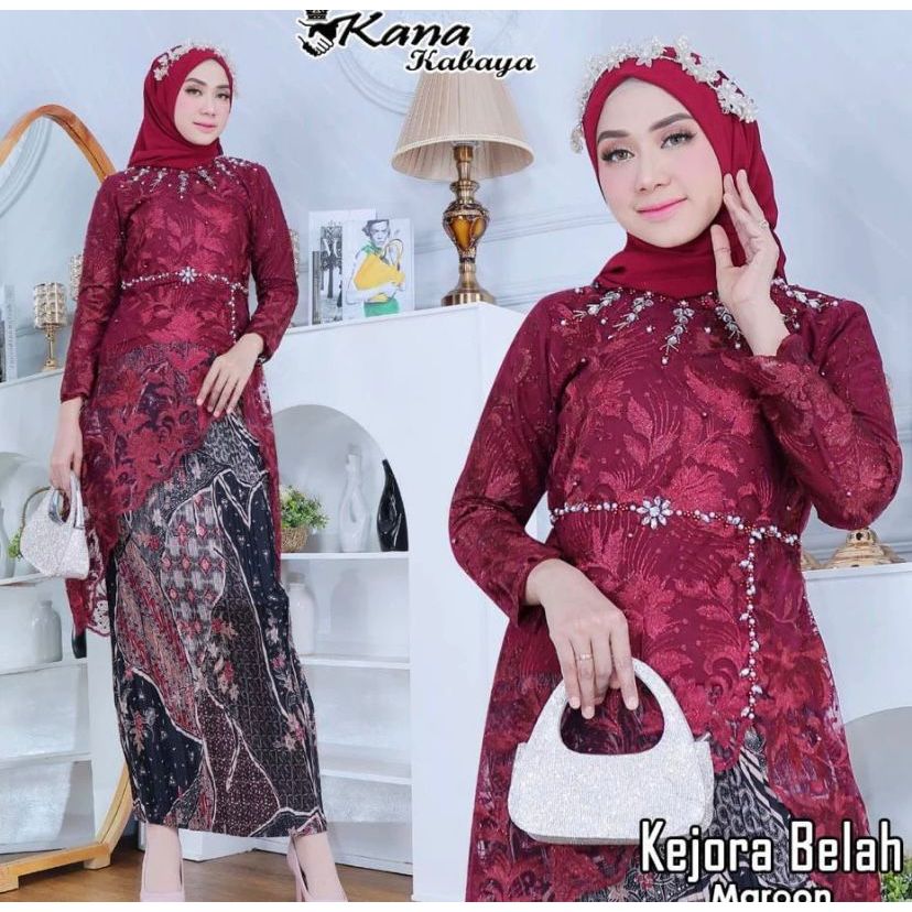 Kabaya Kejora Split Edge | Luxurious Wedding Kebaya | Modern Kebaya | Sequin graduation Kebaya ...