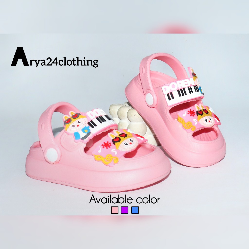 New Hilo's Sandals for Girls with Back Strap Slides with Labubu Doremi ...