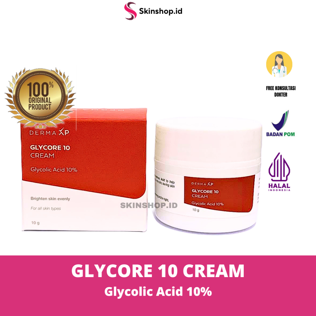 GLYCORE 10 CREAM Glycolic Acid 10% 10g Original / Niacef 4% niacinamide ...
