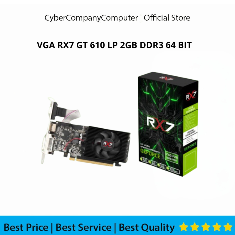 New VGA CARD RX7 GT 610 LP 2GB DDR3 64 BIT REAL CAPACITY OFFICIAL ...