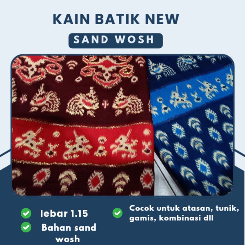 Sand WOSH BATIK FABRIC (PRICE PER 0.50METERS) | Shopee Malaysia