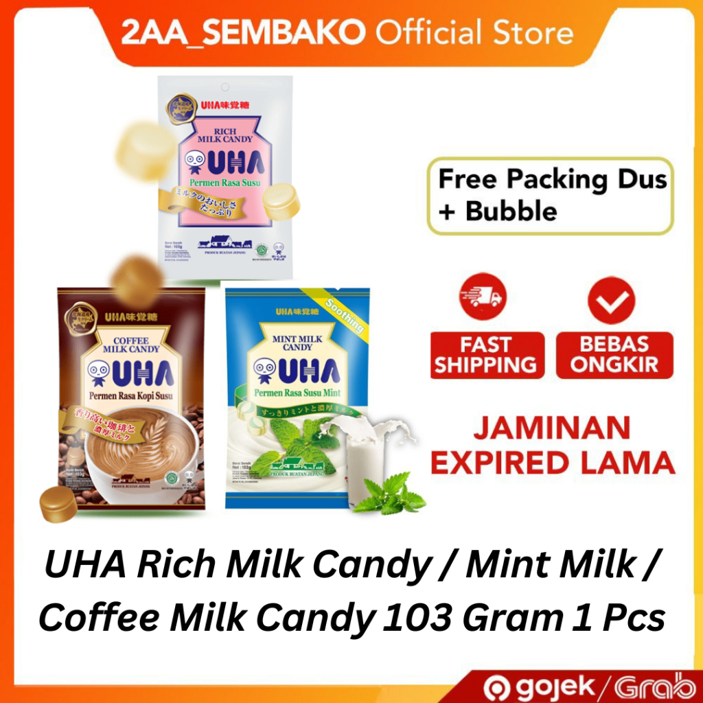 Uha Rich Milk Candy / Mint Milk Candy / Coffee Milk Candy 103 Grams 1 Pcs | Shopee Malaysia