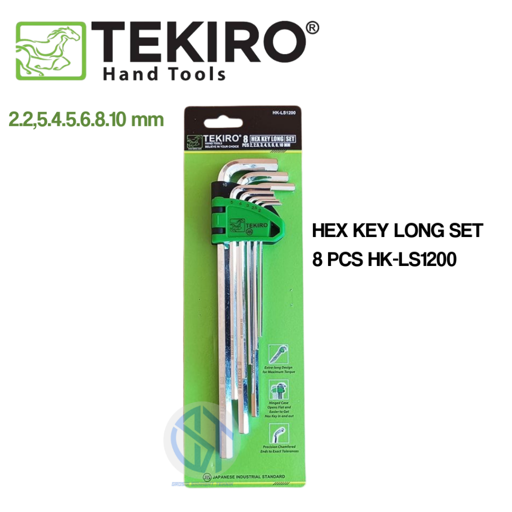 Tekiro L Key Set Length Contains 8 Pcs Hex Key Long (2-10mm) | Shopee ...