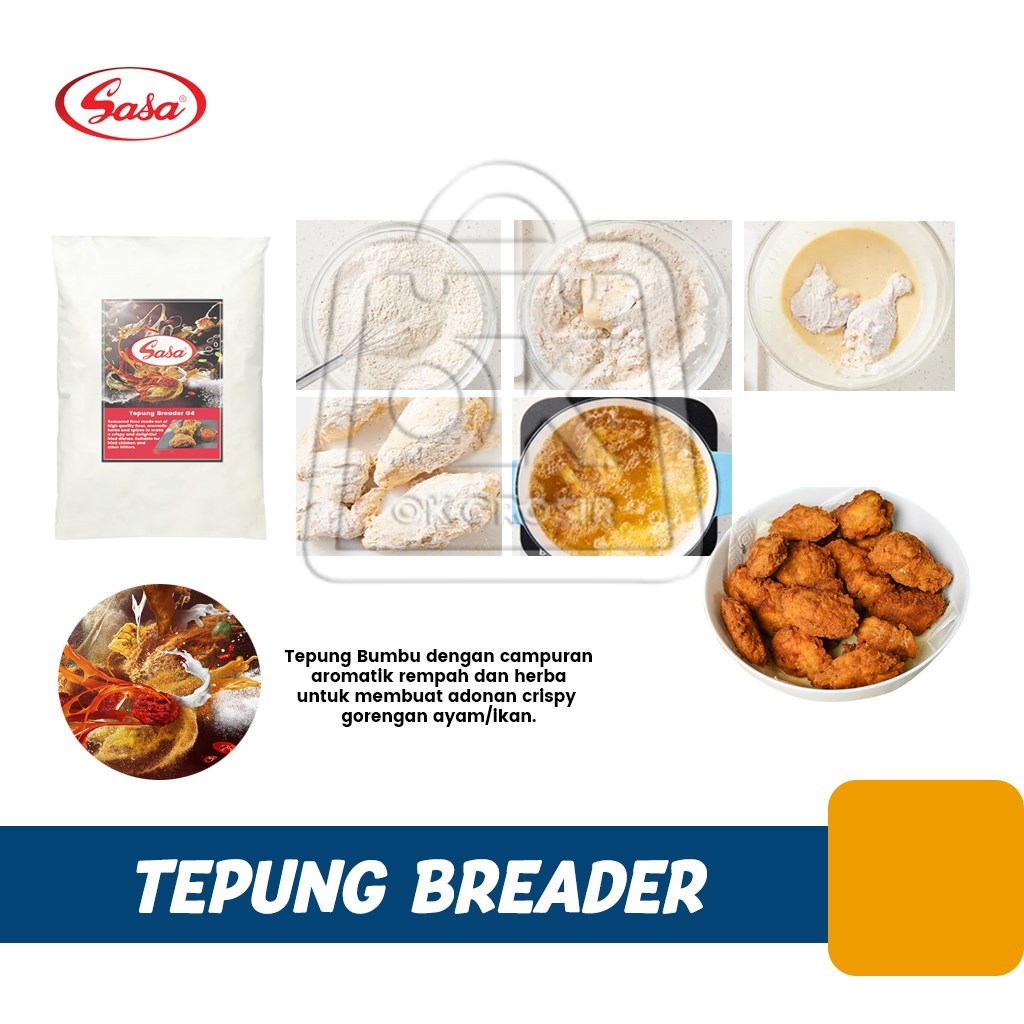SASA Crispy Breader Flour Fried Chicken Marinated Flour (1 pcs ...
