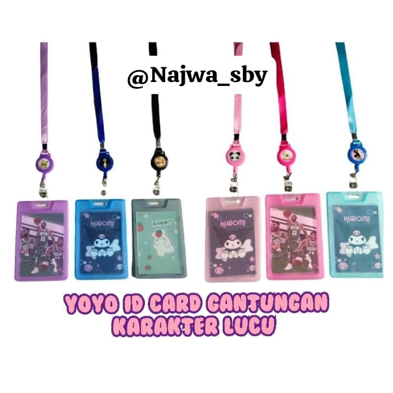 YOYO ID CARD CUTE CHARACTER | ID CARD LANYARD | NAME TAG | Shopee Malaysia