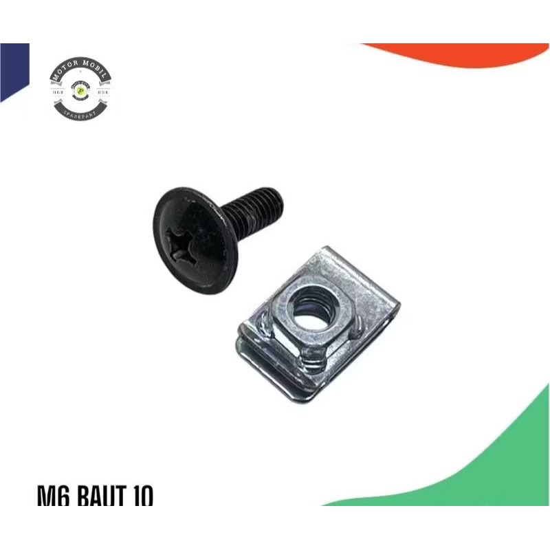 10 m6 Bolt Clip Spit Plate Clip Car Number Plate Holder Lower Deck ...